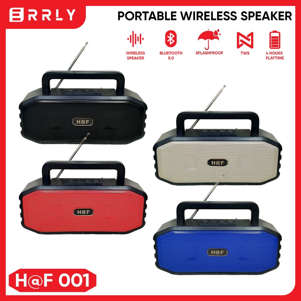 Jual Speaker Bluetooth Portable Subwooffer Wireless Tws 2 IN 1 H&F HF001 | Shopee Indonesia