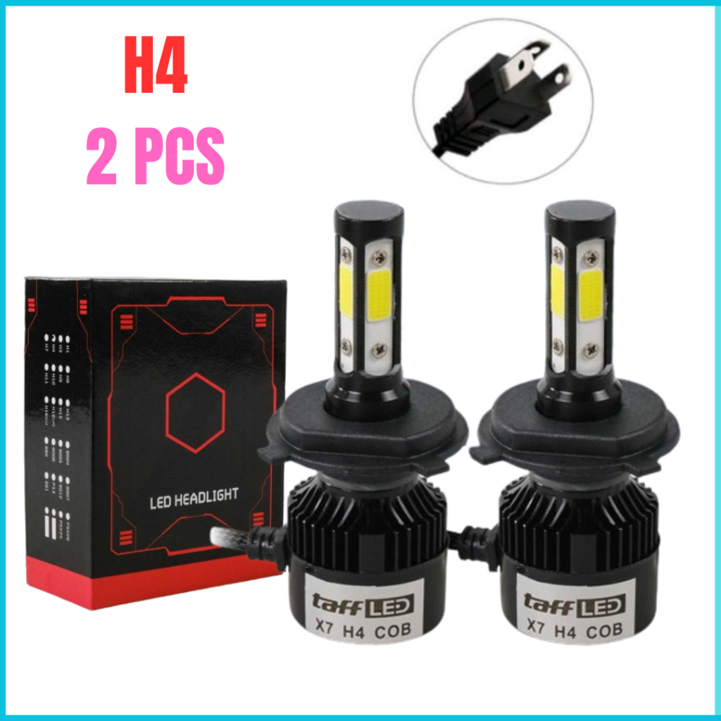 Jual COD Cepat 2 PCS Lampu Depan Mobil LED COB Headlamp 8000LM 72W Cool ...