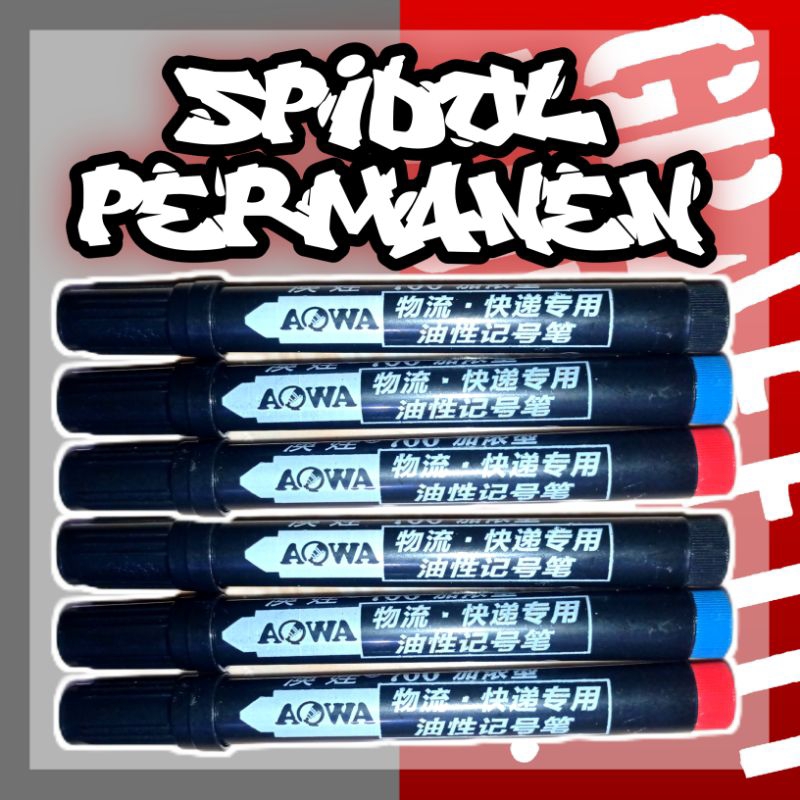 Jual Spidol Permanen Spidol Hitam Biru Merah Permanent Marker Spidol ...
