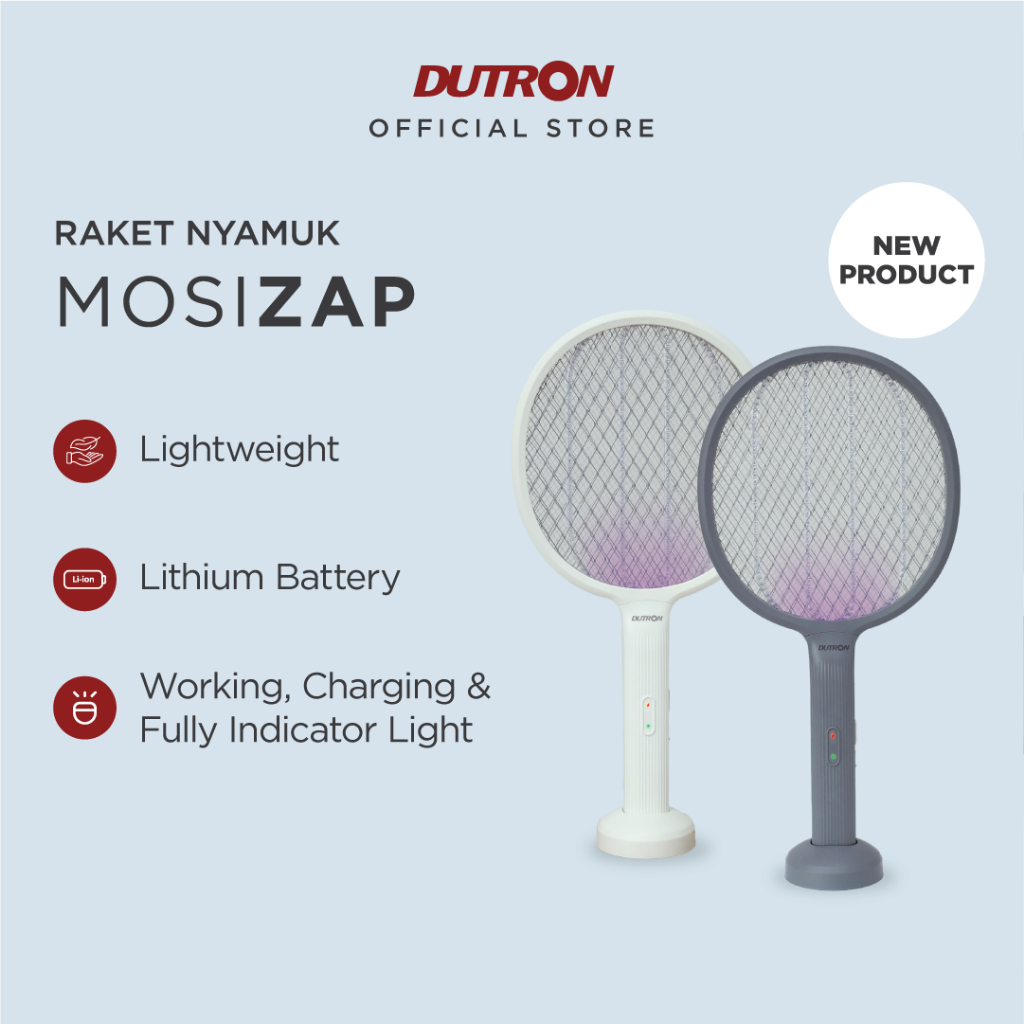 Jual DUTRON Raket Nyamuk Listrik UV Mosizap Rechargeable | Shopee Indonesia