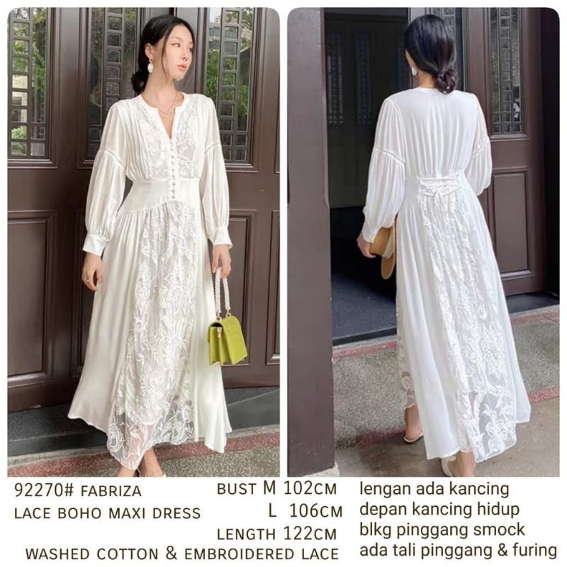 Jual DRESS KATBOL DRESS PUTIH WHITE DRESS SIDI BAPTIS KOREA LOOK ...