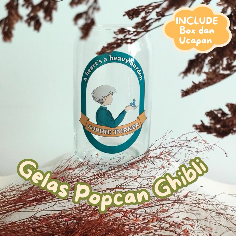 Jual GELAS KACA GHIBLI AESTHETIC INCLUDE DEKOR HADIAH KADO popcan ...