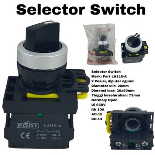 Jual Saklar Selector Switch 2 Posisi On Off 2 Step Fort LA115-A ...