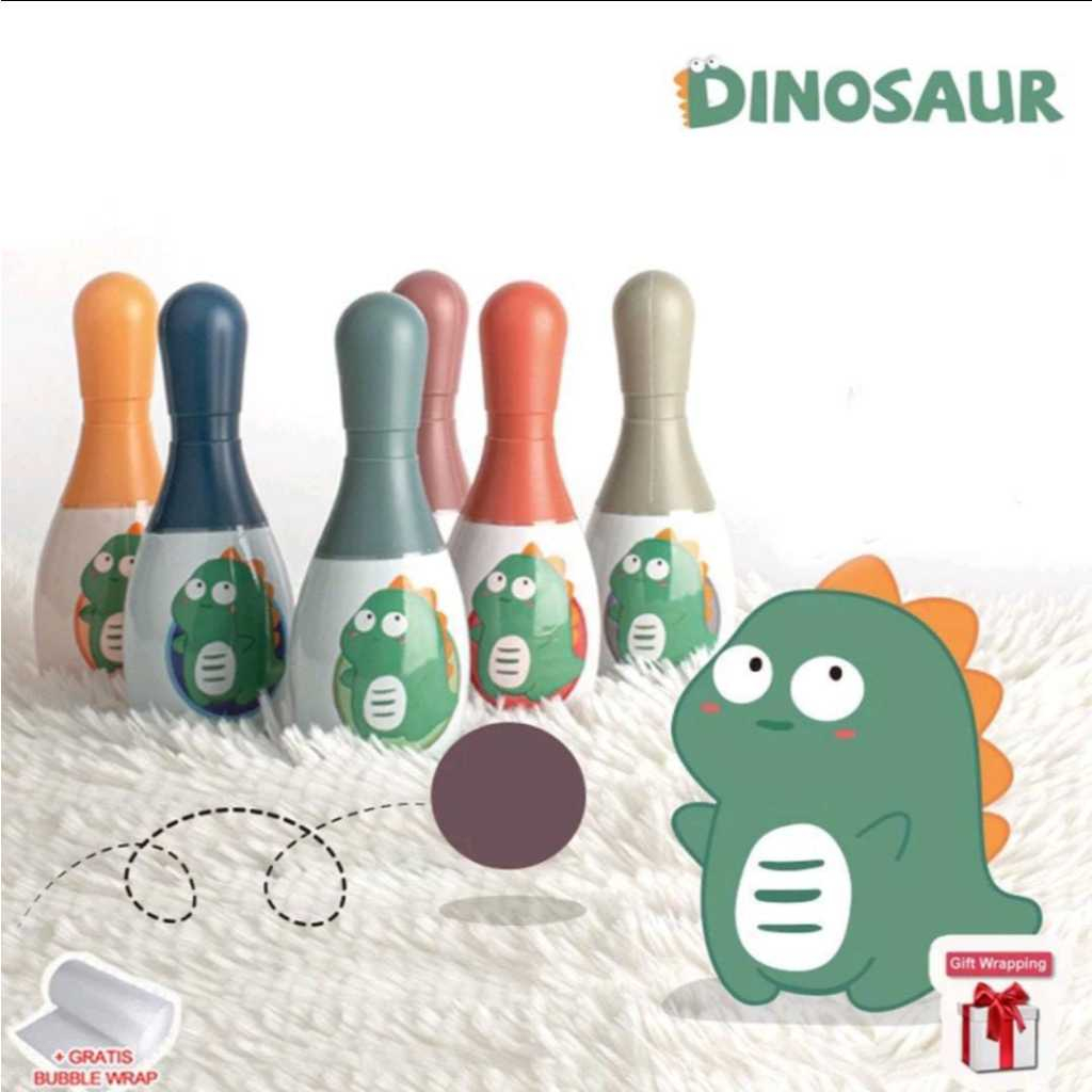 Jual Mainan Bowling dinosaurus MAINAN ANAK BOWLING DINO SET LENGKAP ...