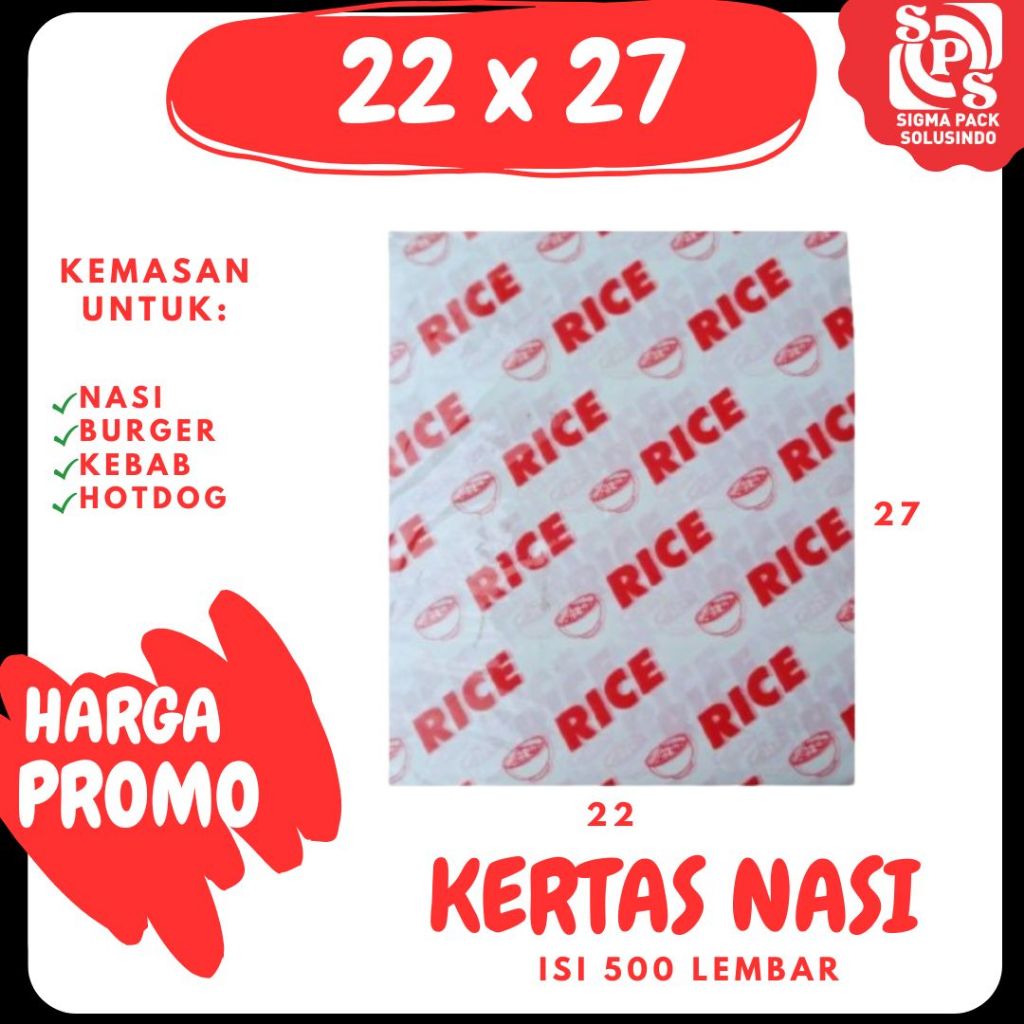 Jual KERTAS NASI KFC Isi 500 27 X 22 | LOGO | PRINTING | Food Grade ...