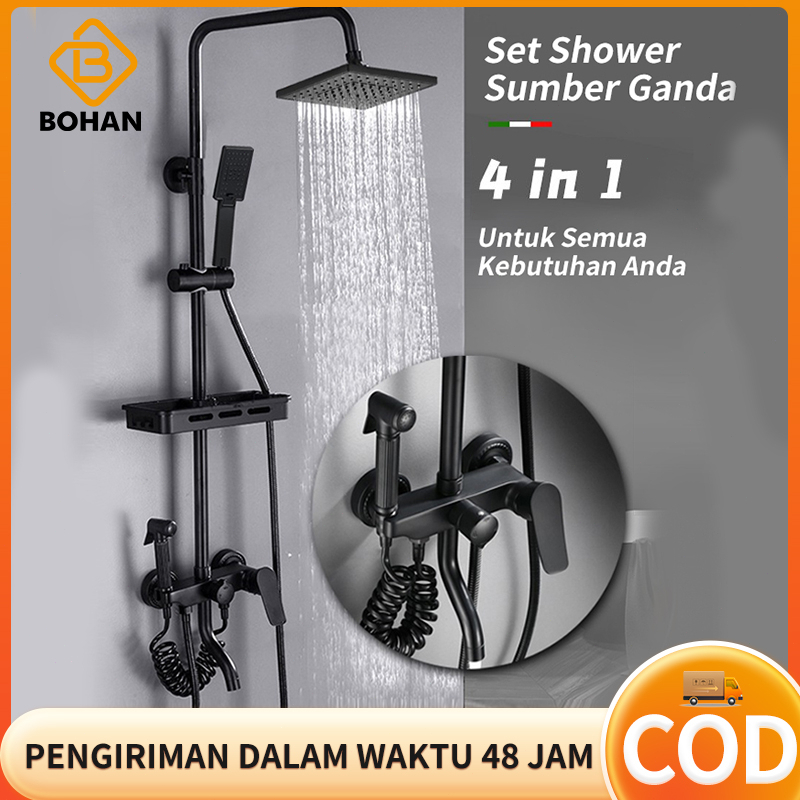 Jual 4 in 1 Set Shower /Shower Set Kamar Mandi 1 Set + Kran Cabang ...