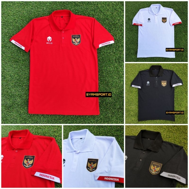 Jual Polo Timnas Indonesia Terbaru Grade Lokal / Baju Polo Indonesia ...