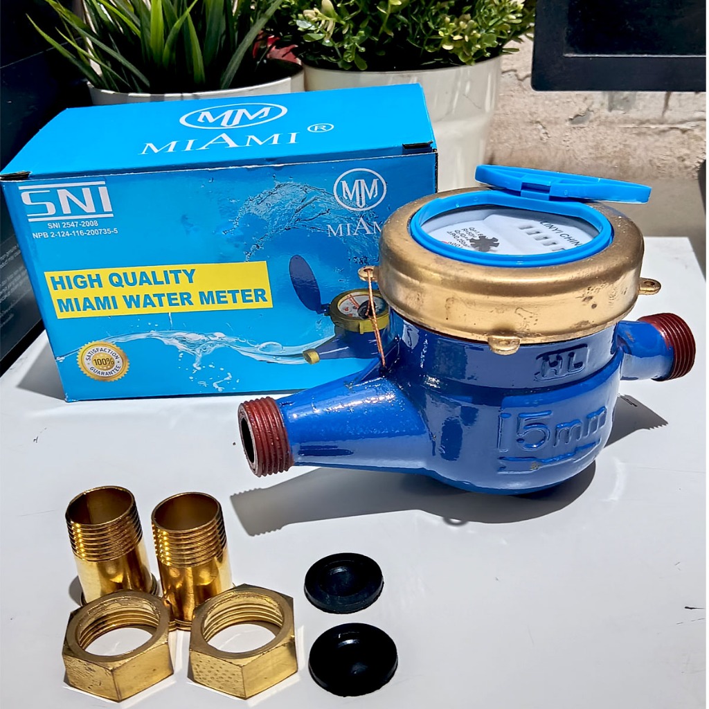 Jual MIAMI SNI Meteran Air Body Besi SNI 1/2 INCH | Shopee Indonesia