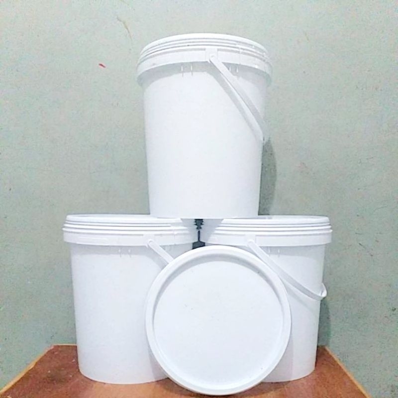 Jual ember bekas cat 25kg putih polos | Shopee Indonesia