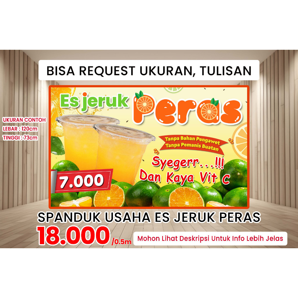 Jual BANNER SPANDUK ES JERUK PERAS BAHAN BANNER MINUMAN ES JERUK PERAS ...