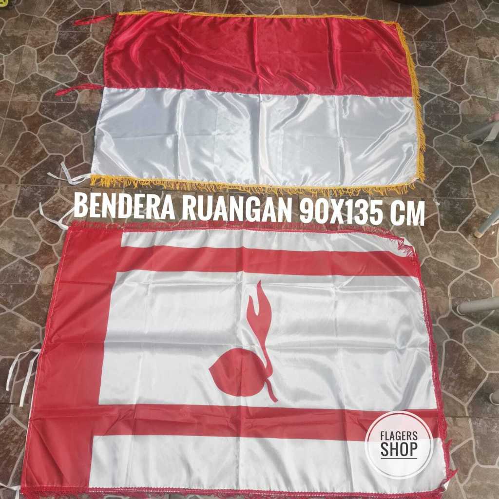 Jual [PAKET] Bendera Ruangan Indonesia + Tunas Kelapa Pramuka Ukuran ...