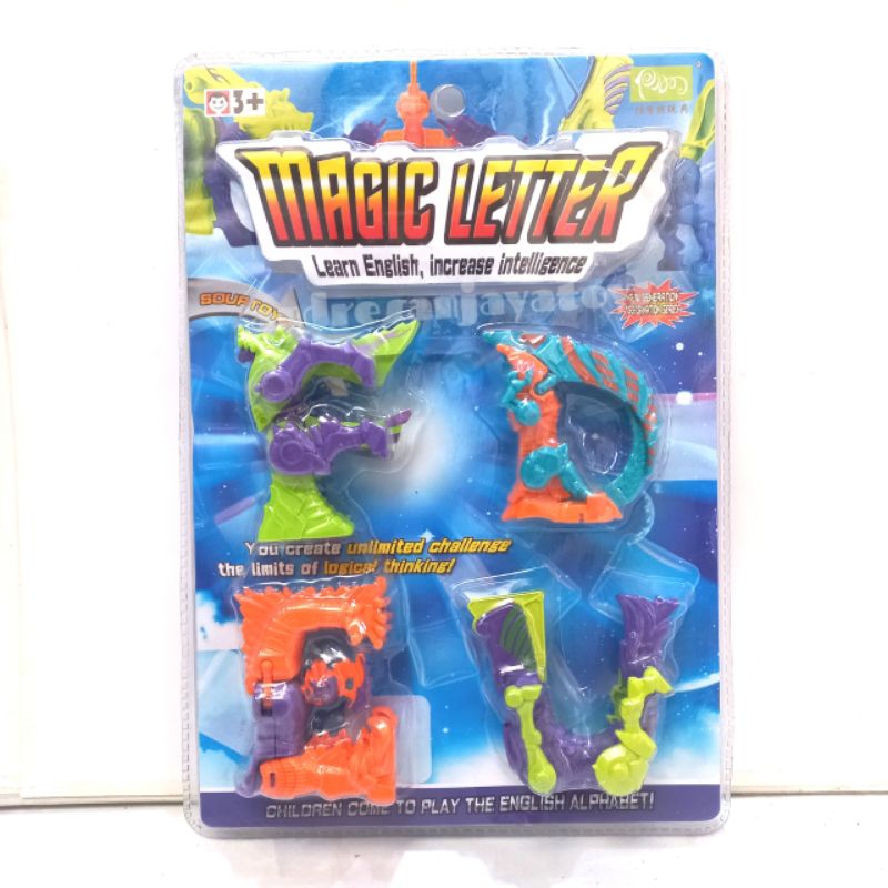 Jual Mainan Edukasi Huruf Abjad Dapat Berubah Bentuk Magic Letter ...