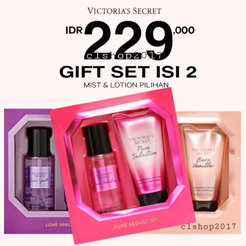 Jual ONSALE! ️ VS GIFT SET 2IN1 MIST LOTION 75 ML VICTORIA'S SECRET | Shopee Indonesia
