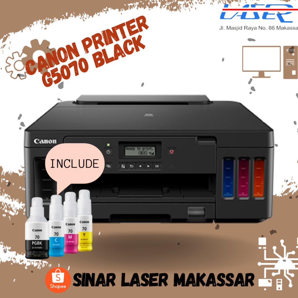 Jual PRINTER CANON PIXMA G5070 GARANSI RESMI PRINTER PRINT SCAN COPY ...