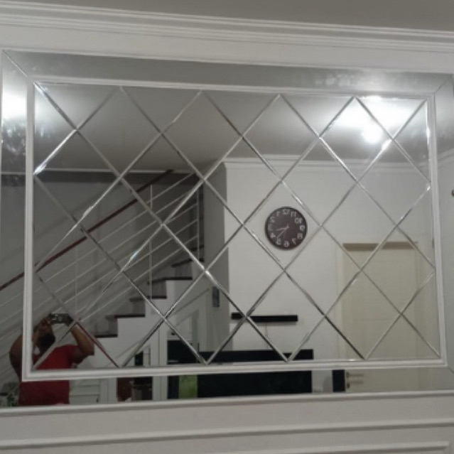 Jual Custom 110x80 Tebal 3mili Bevel 1cm FREE PACKING KAYU DAN DOUBLE ...