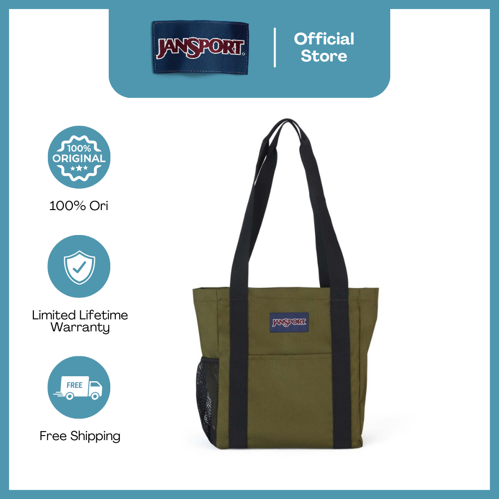 Jual JanSport Tote Bag / ToteBag / Shopper Tote X Army Green Mini ...