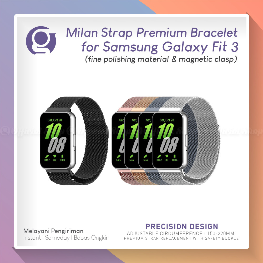 Jual Strap Stainless Milan for Samsung Galaxy Fit 3 Tali Jam Tangan ...