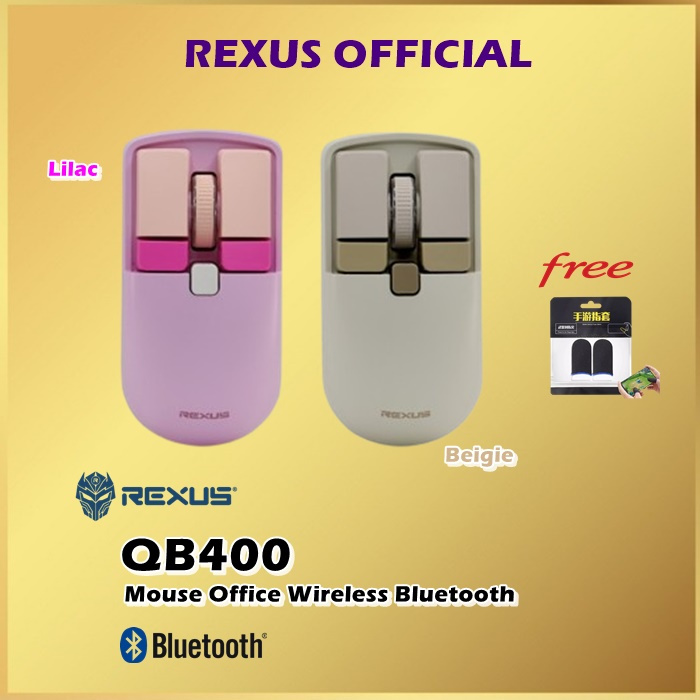 Jual Rexus QB400 Mouse Office Wireless Bluetooth QB 400 | Shopee Indonesia