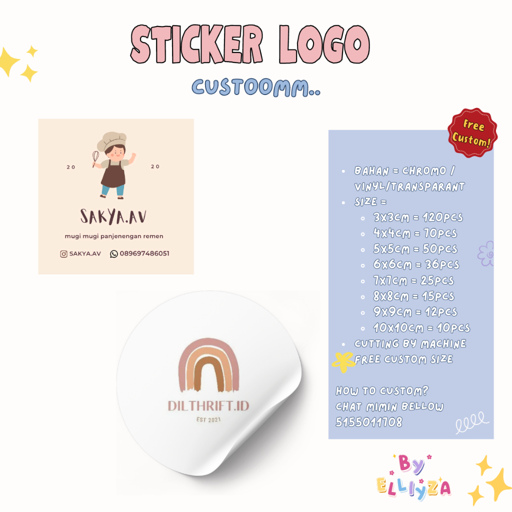 Jual CETAK STICKER LOGO OLSHOP STICKER KEMASAN ROTI STICKER KEMASAN ...