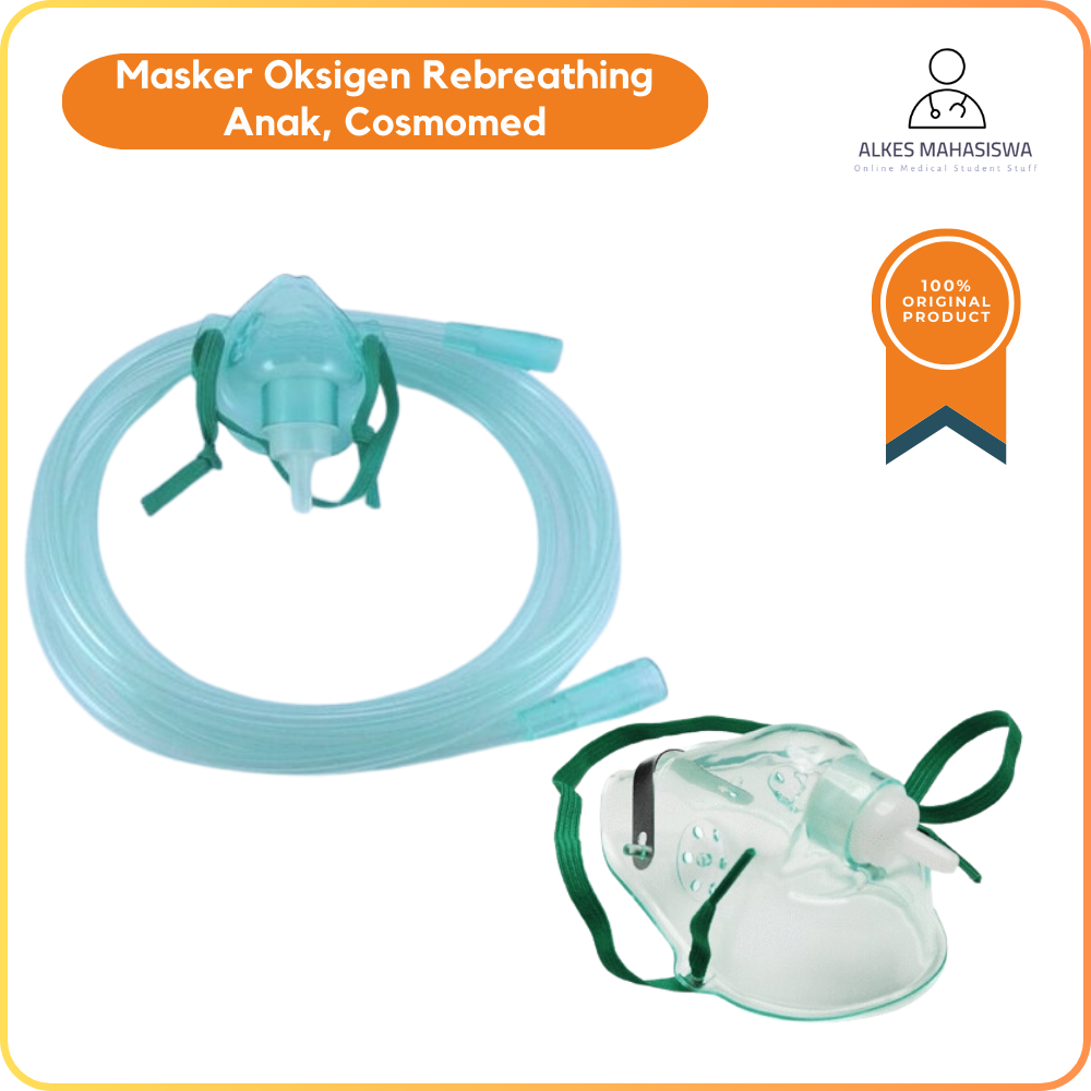 Jual Masker Oksigen Rebreathing / Tanpa Kantung Anak / Oxygen Mask ...