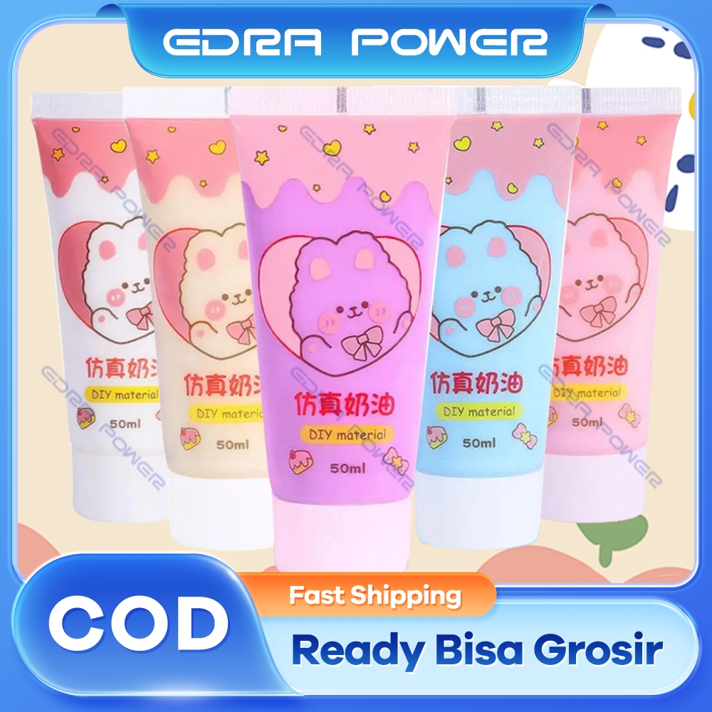 Jual 5Pcs/Se 50ml DIY Deco Cream Set Deco Cream Lem Krim Simulasi Lem ...