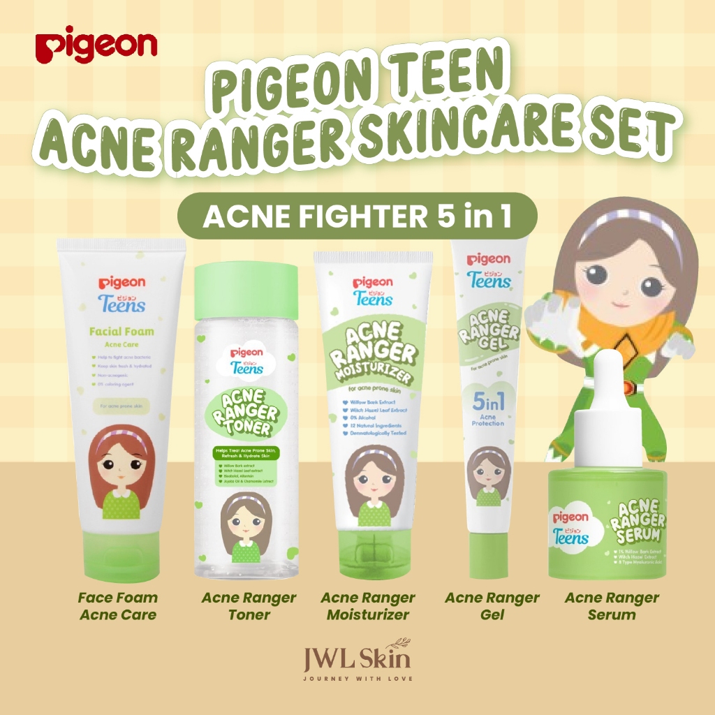 Jual Pigeon Teens Paket Acne Ranger Skincare Set Jerawat Face Wash ...