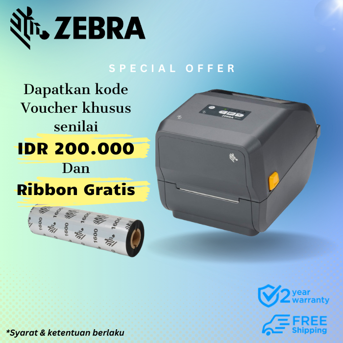 Jual Zebra ZD230 Thermal Transfer Label Desktop Printer (ZD23042 ...
