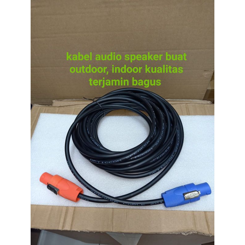 Jual kabel audio speaker 2x1.5mm Jack Spikon to Spikon 25meter | Shopee ...