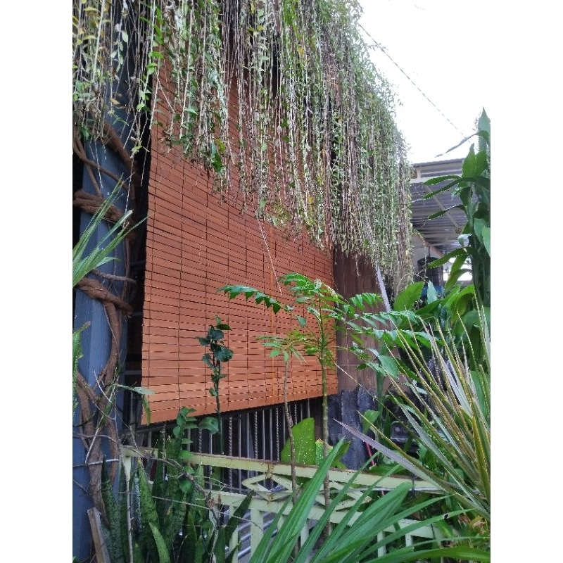 Jual krey kayu outdoor,untuk tampias panas dan hujan ukuran 1x2m, 1 ...