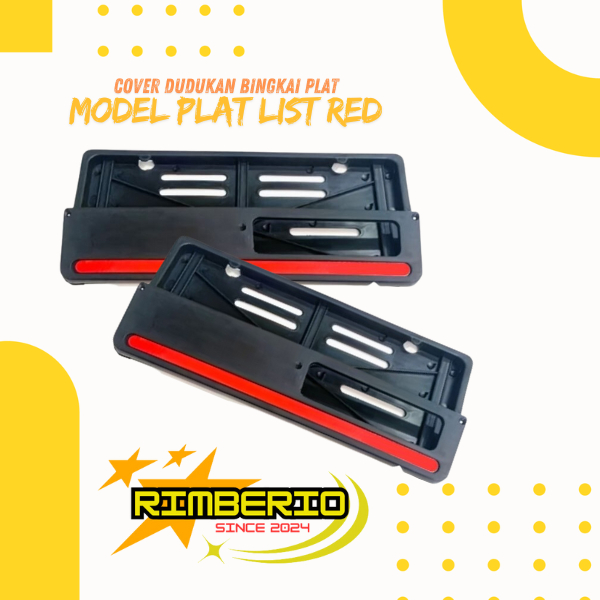 Jual Cover Bingkai List Merah Dudukan Tatakan Bingkai Plat Motor ...