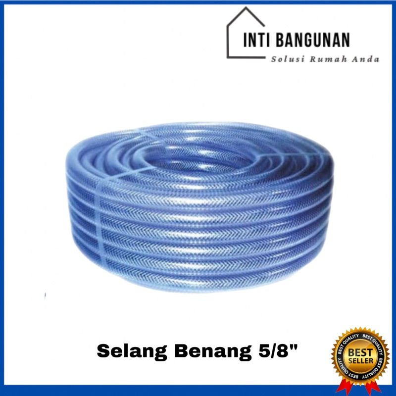 Jual Selang Air Serat Benang 5/8" Inch 50m 50 Meter 1 roll Taman Selang Air Selang Fleksibel ...