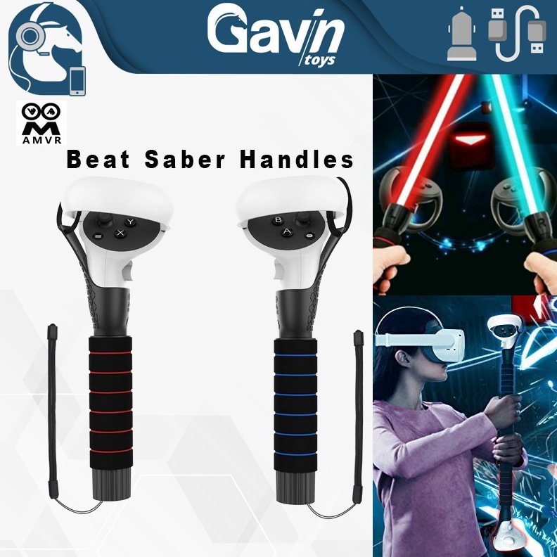 Jual Stick Beat Saber VR Quest 1 2 Stick Golf Dual Handle Controller ...