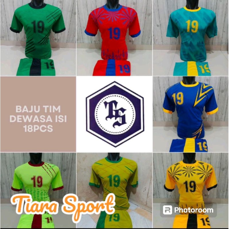 Jual Setelan Team Bola 18 Dewasa Round Neck/ Kaos tim 18 Stel/ Kaos Tim ...