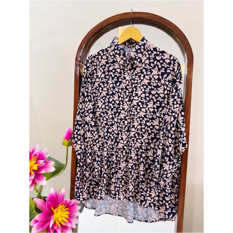 Jual OVERSIZE BLOUSE MOTIF - ATASAN RAYON FULL KANCING JUMBO / KEMEJA ...