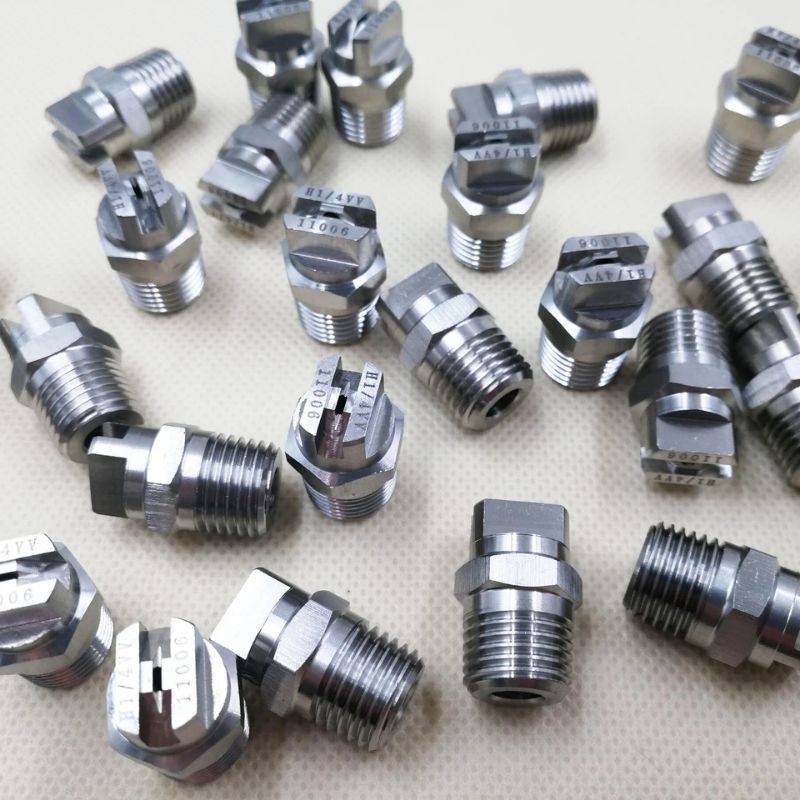 Jual 1/4" 11015 Nozzle V Jet Stainless Steel , Water Flat Fan Vee Jet ...