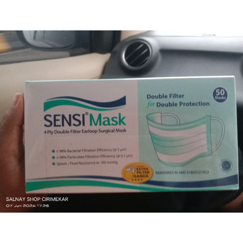 Jual SENSI MASK 4PLY double filter earloop surgical mask | Shopee Indonesia