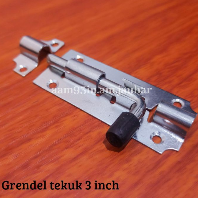Jual Grendel Tekuk 3 "inch kotak 9,6 x 4,5 cm gerendel kunci kamar Slot ...