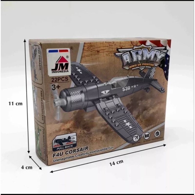 Jual pesawat ww2 F4U CORSAIR Mainan pesawat tempur military | Shopee ...