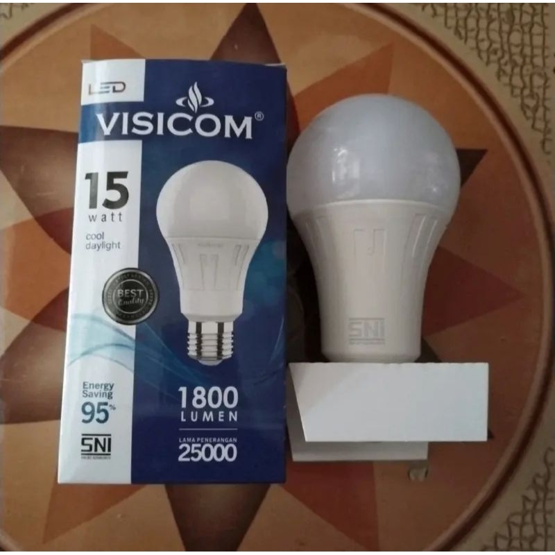 Jual LAMPU Visicom LED 15WATT CAHAYA PUTUH BERGARANSI LED BULB | Shopee Indonesia
