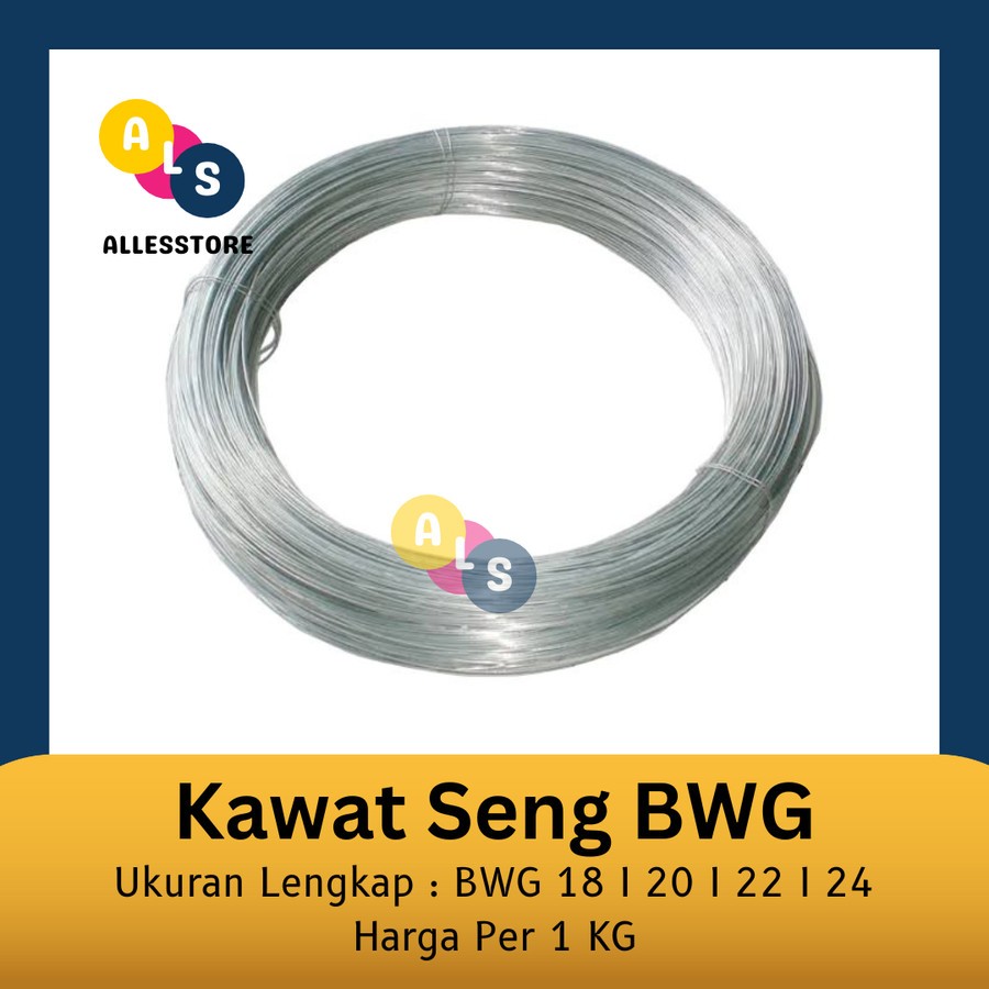 Jual Kawat Seng Galvanis/Kawat Seng Putih/Kawat BWG 1 KG | Shopee Indonesia