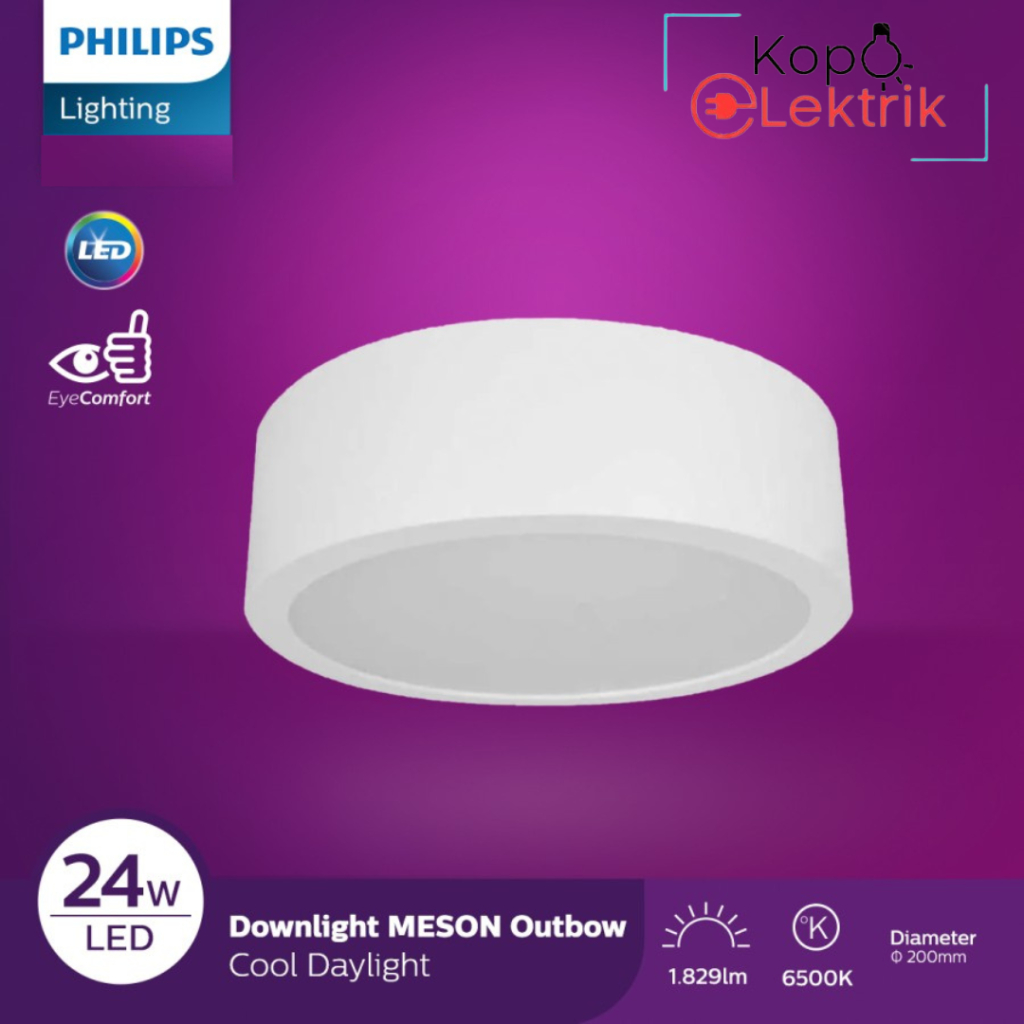 Jual Lampu Led Downlight Philips 24 Watt Bulat Outbow Putih Meson Tempel | Shopee Indonesia