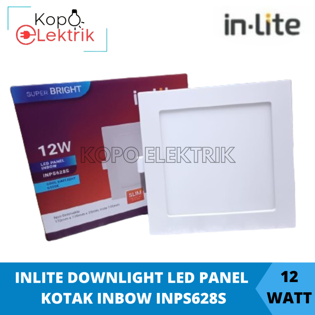 Jual (BERGARANSI 1 TAHUN) INLITE Downlight Led Panel 12 Watt KOTAK ...