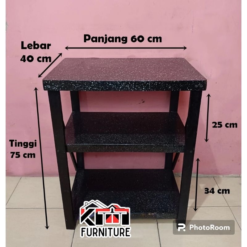 Jual Meja Rak Susun Serbaguna Meja Kompor 1 Tungku Dispenser Galon dll ...