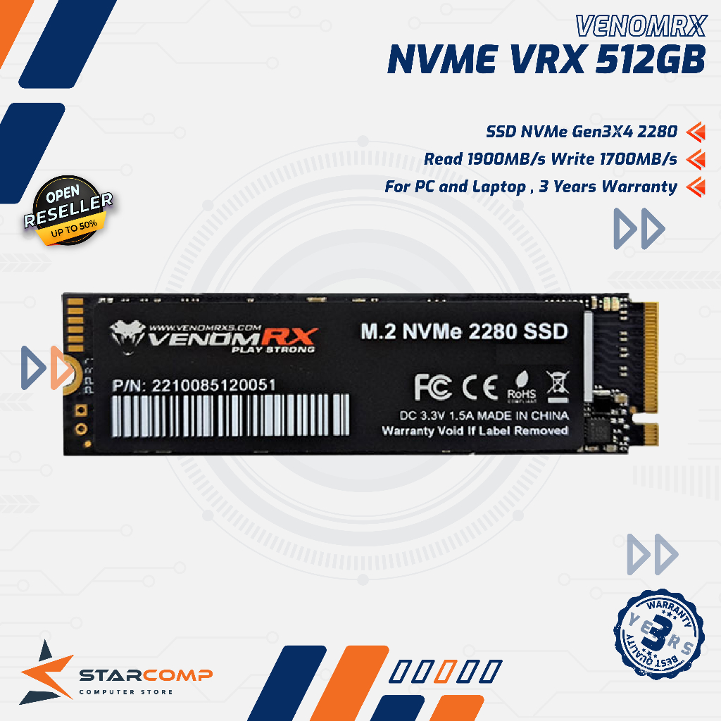 Jual VenomRX M.2 NVMe SSD 128GB / 256GB / 512GB / 1TB / 2TB Venom RX M ...