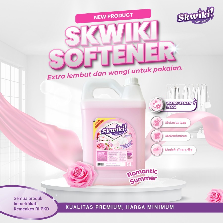 Jual Skwiki! Softener Pelembut dan Pewangi Pakaian Kemasan Jerigen 5L ...