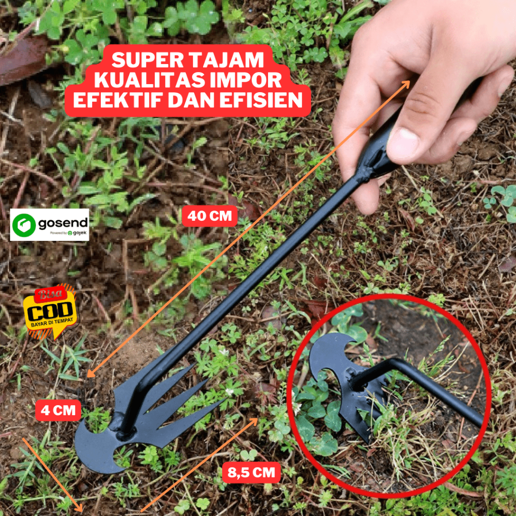 Jual Alat Pencabut Rumput Liar Garpu Taman Weeding Garu Harrow | Shopee ...