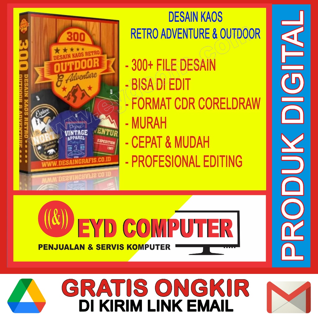 Jual DESAIN KAOS RETRO ADVENTURE AND OUTDOOR KOLEKSI TEMPLATE DESIGN ...