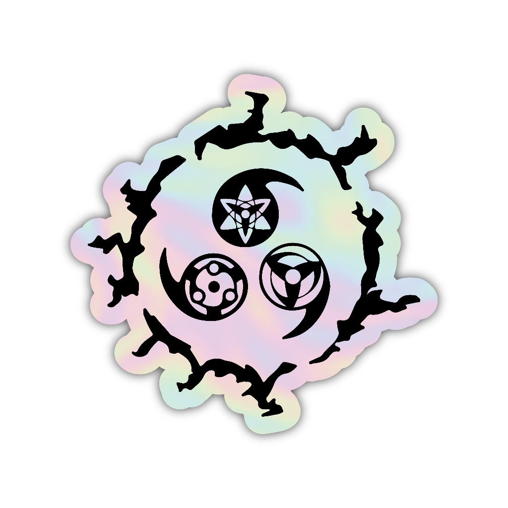Jual Z260 sticker mata sharingan anime naruto, stiker hologram satuan ...