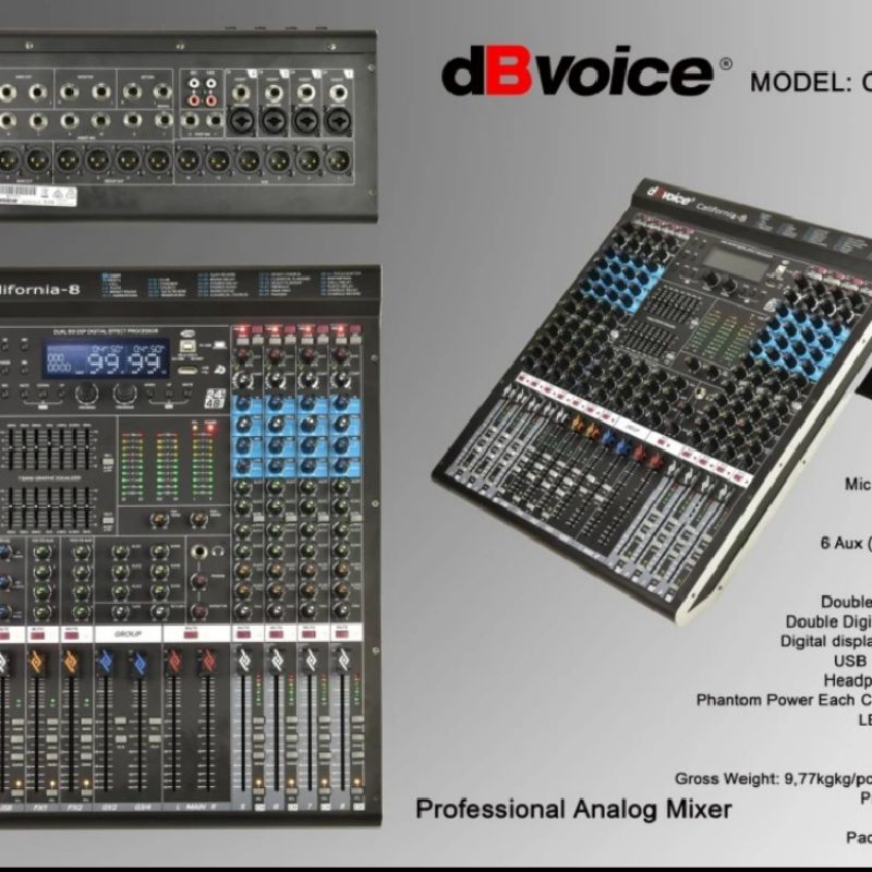 Jual Mixer dbvoice california8 original mixing db voice california 8 ...