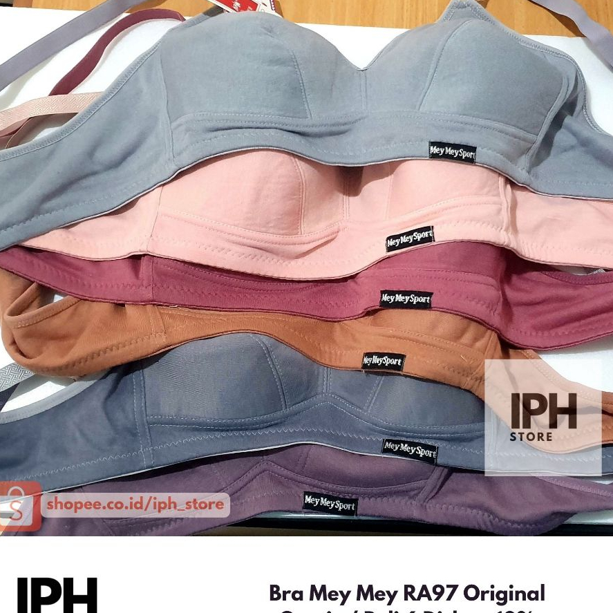 Jual MeyMey Bra BH Wanita Tanpa Kawat Tanpa Busa Kait 2 RA97 | Shopee Indonesia